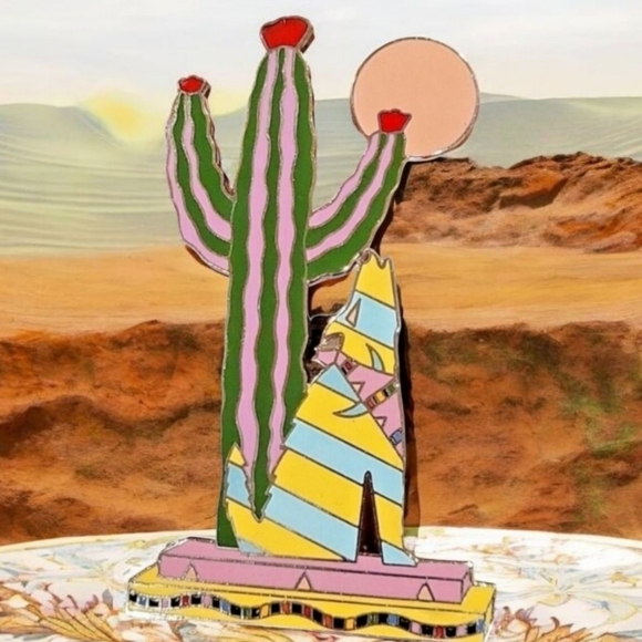 Tavlos | Jewelry | Tavlos 88 Signed Vintage Huge Coyote Cactus ...